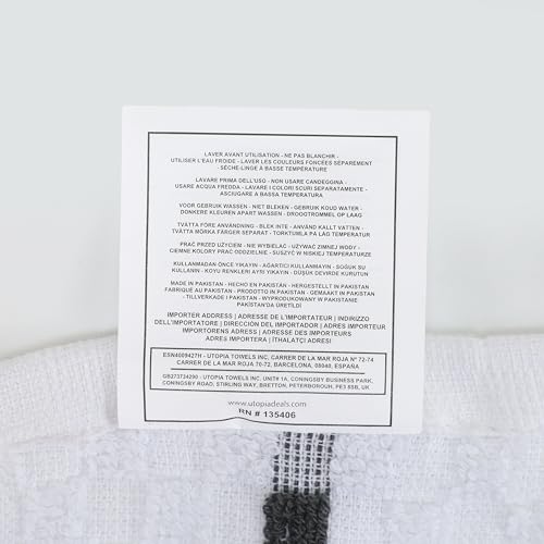 Utopia Towels Kitchen 12 Pack, 15 x 25 Inches, 100% Ring Spun Cotton Super Soft and Absorbent Linen Dish Towels, Tea Bar Set (Grey)