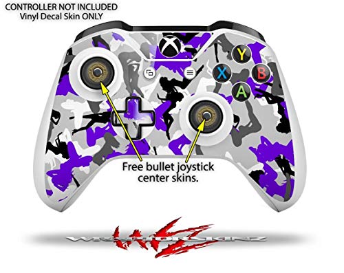 WraptorSkinz Decal Vinyl Skin Wrap Compatible with Xbox One S Console and Controllers - Sexy Girl Silhouette Camo Purple