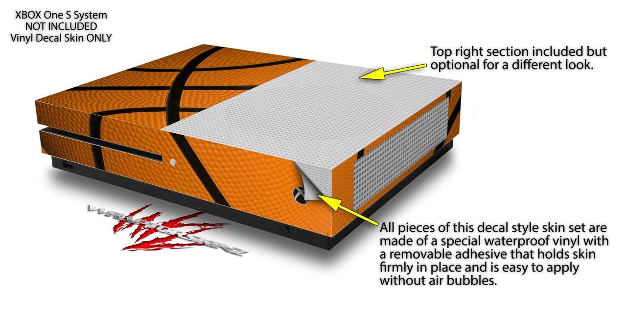 WraptorSkinz Decal Vinyl Skin Wrap Compatible with Xbox One S Console and Controllers - Basketball