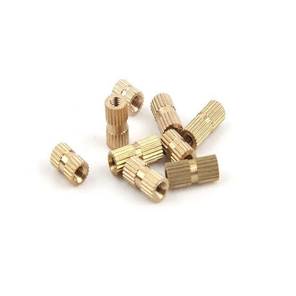 WUXUN-PHONE CASE Nuts 100pcs/lot M512 Blind End Brass Insert Nut, Single Thread Brass Knurl Nut OD 7.3mm