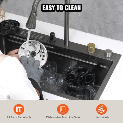 VEVOR Food Processor, 7 Cup Small Vegetable Chopper for Dough, Shredding, Slicing, Electric Meat Processors with 2 in1 Reversible SUS Disc, Large Feed Chute & Pusher, 2 Speed and Pulse for Home Use