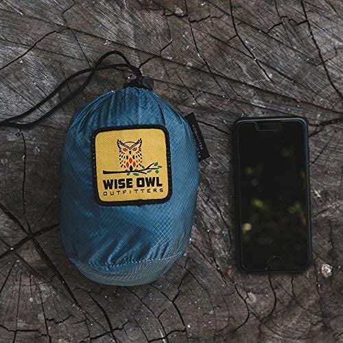 Wise Owl Outfitters Camping Hammock - Lightweight, Portable Hammock w/Tree Straps - Outdoor Hammock for Beach, Hiking, Backpacking and Travel
