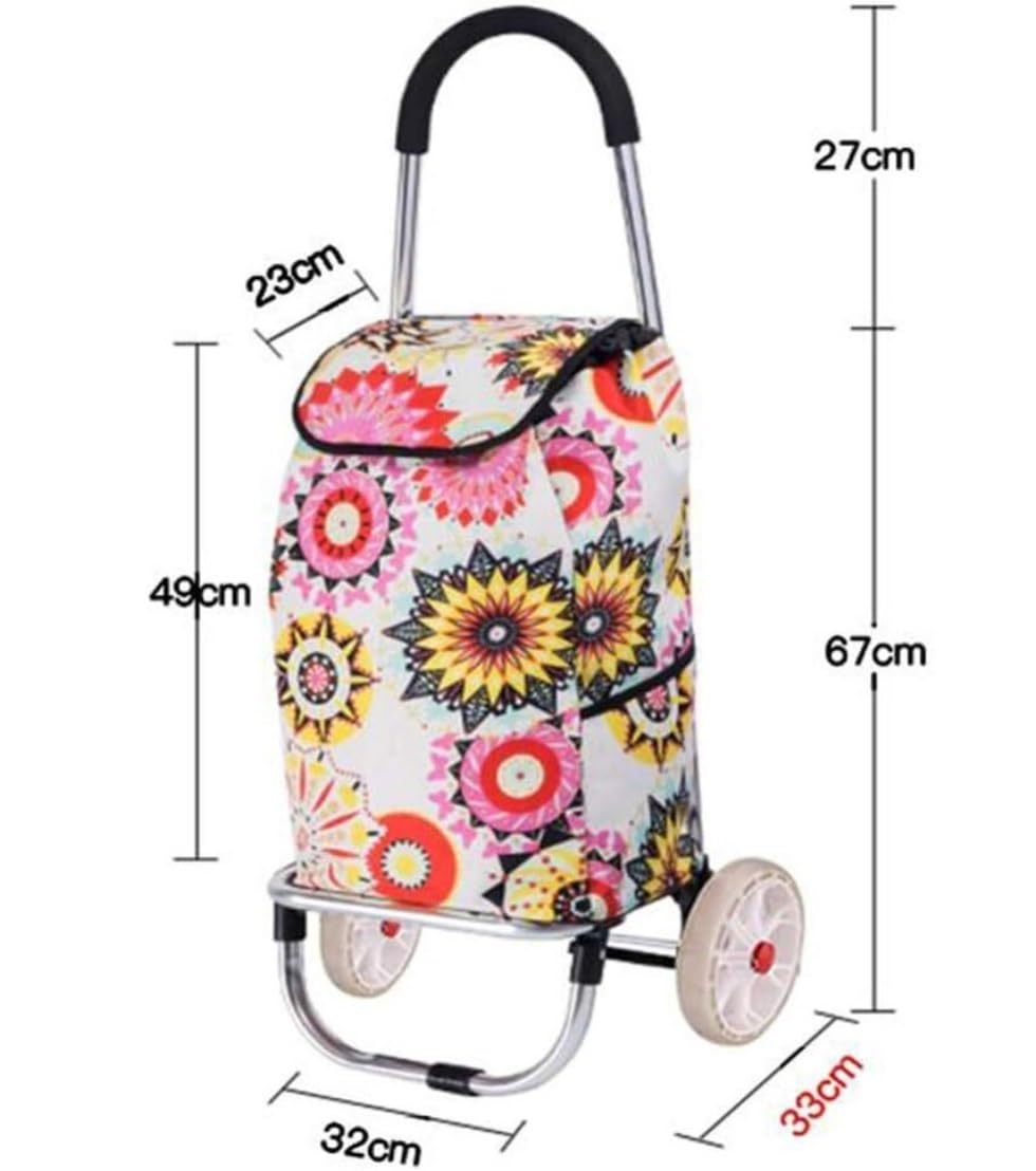 XDMINGY Folding Shopping Cart, Portable Folding Hand Truck Detachable Waterproof Backpack Large Capacity Lightweight Aluminum Alloy Grocery Utility Carts, 94*32cm
