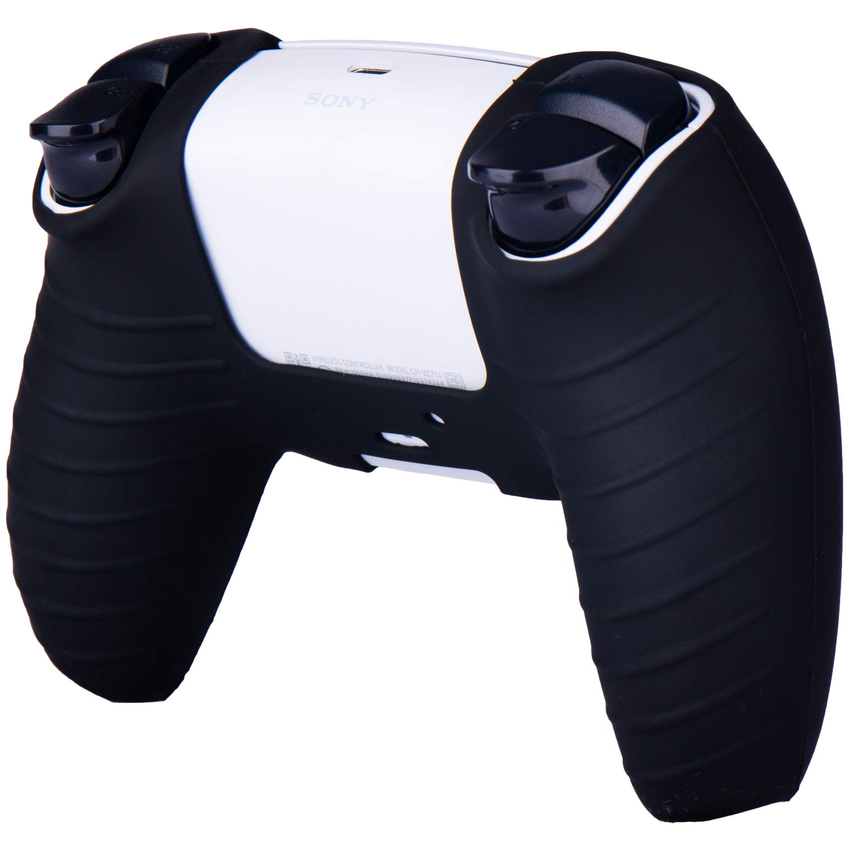 YoRHa Silicone Cover Skin Case for PS5 Controller x 1(Red) with Thumb Grips x 10