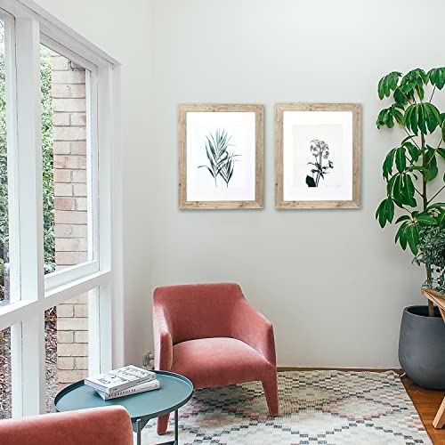 YOUNG POONG 11x14 Picture Frame Set of 2 Rustic Farmhouse Photo Frame with Tempered Glass for Wall and Tabletop Display