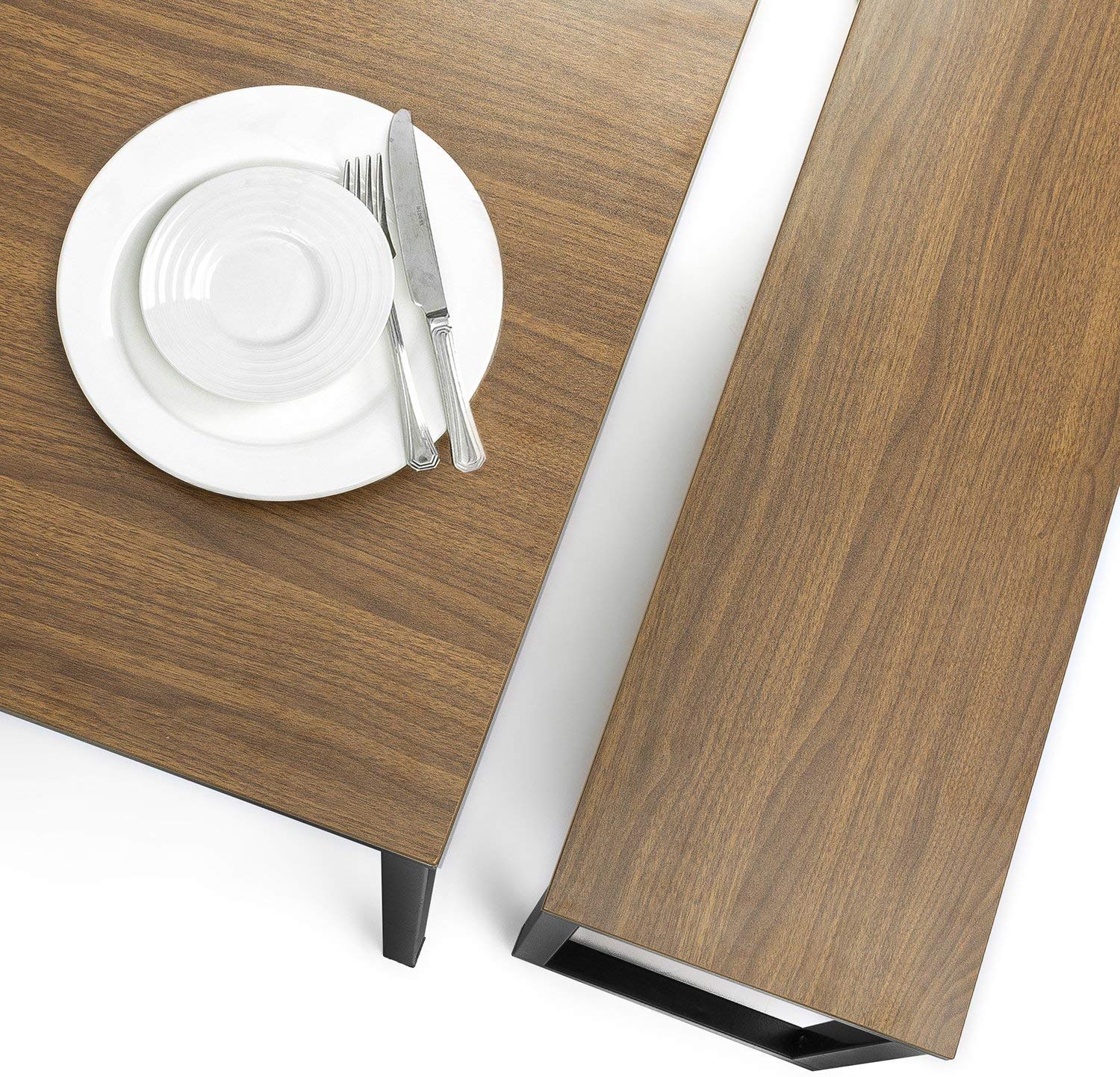 Zinus Louis Modern Studio Collection Soho Dining Table with Two Benches (3 piece set) - Brown, 52.72 x 4.64 x 36.69 Inches