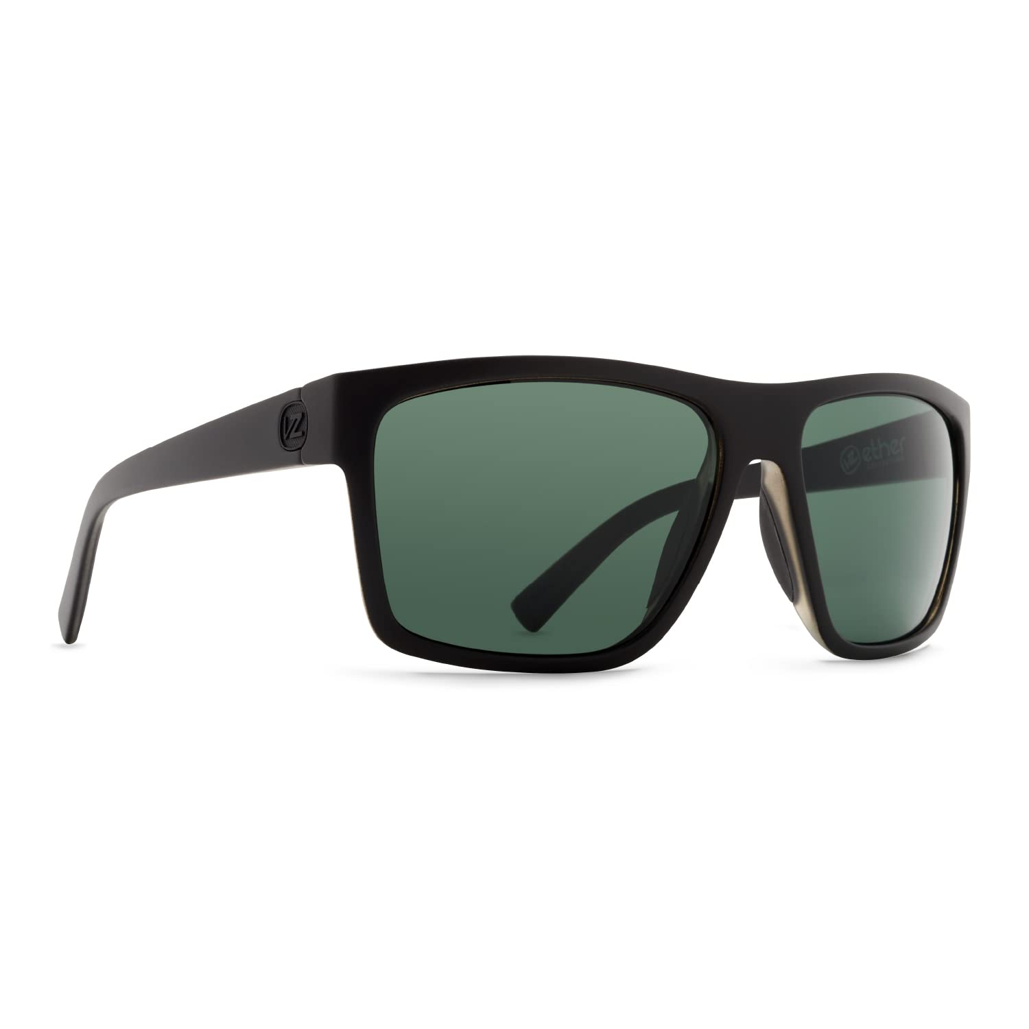 VonZipper Dipstick Rectangular Sunglasses, Hardline Black Tort/Grey, 60 mm