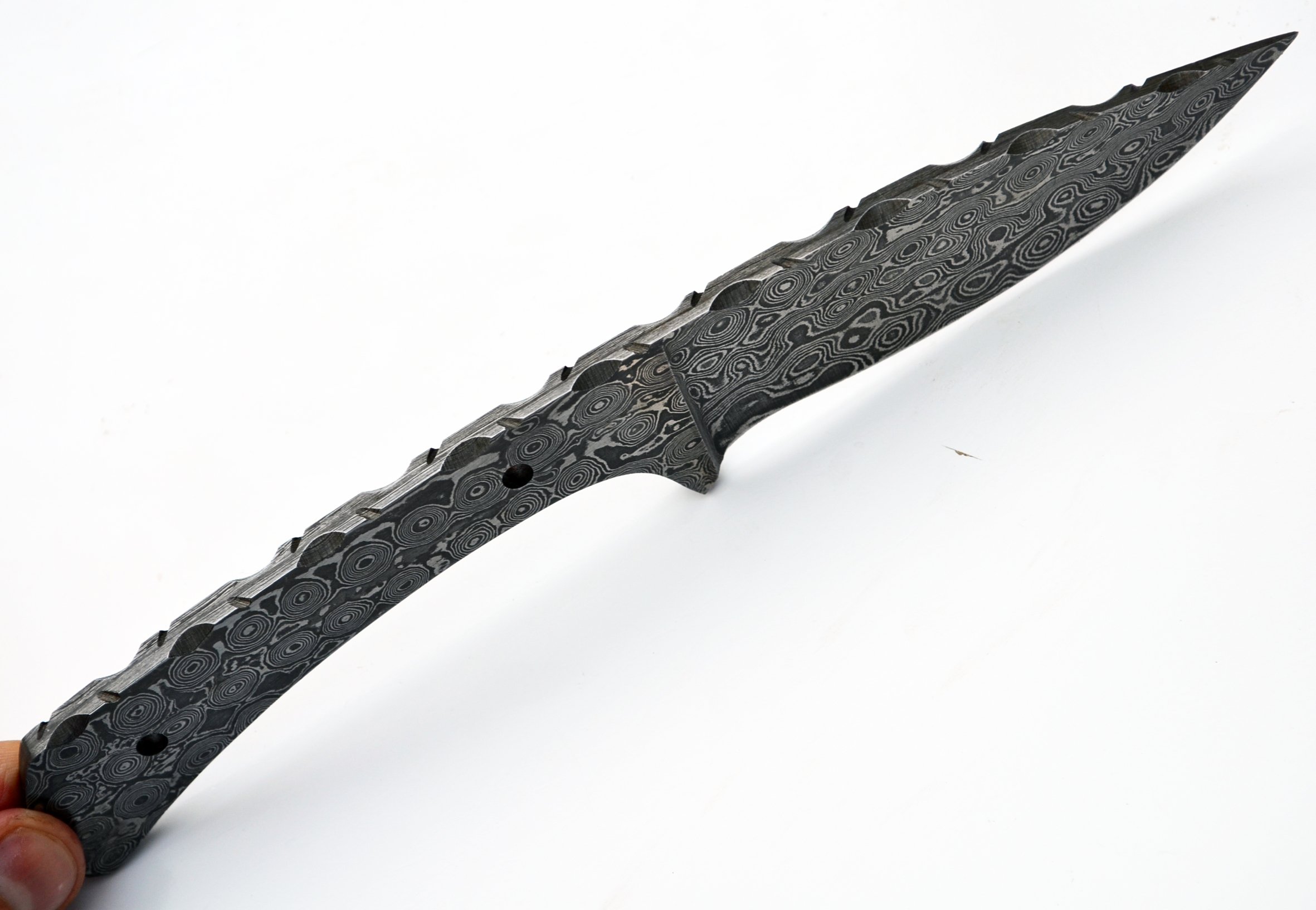 Whole Earth Supply Knife Making Damascus Drop Point Hunting Blank Knives Steel 1095 HC Custom Blade