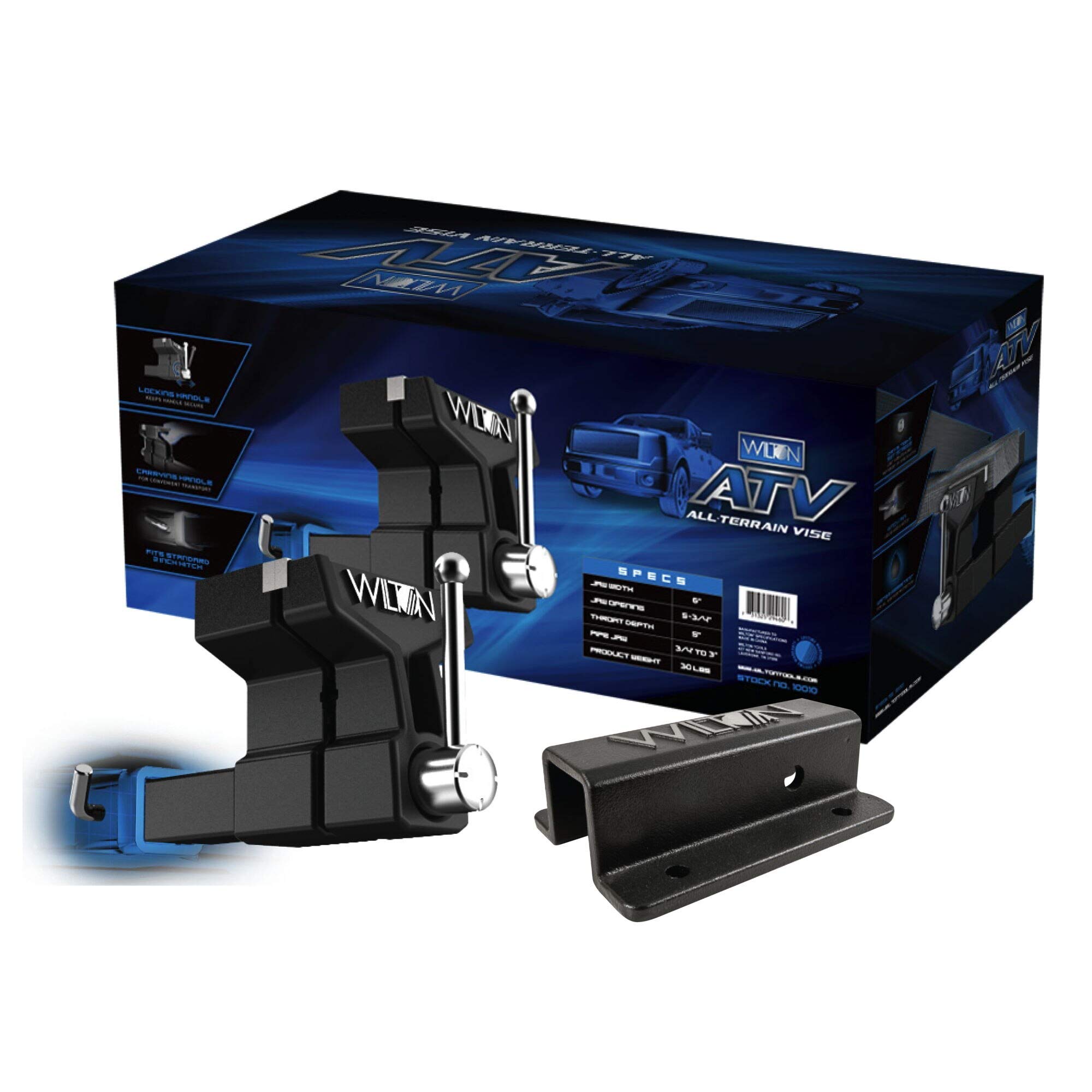 Wilton ATV All-Terrain Vise, 6" Jaw Width, 5-3/4" Max Jaw Opening, 5" Throat (10010)