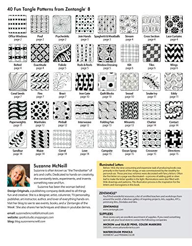 Zentangle 8, Expanded Workbook Edition: Monograms, Alphabets, and 40 All-New Tangles (Design Originals) How to Embellish Letters, Monograms, Cards, Stationery, Gifts, and More with Beautiful Designs