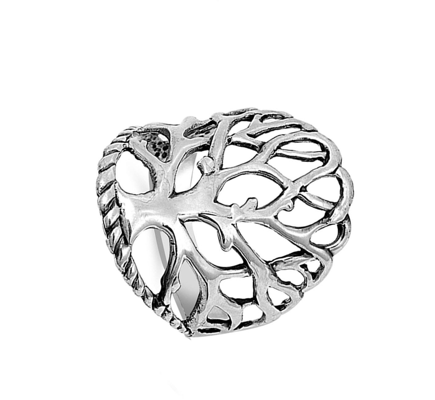 Women's Tree of Life Cute Ring New 925 Sterling Silver Bali Rope Band Size 8