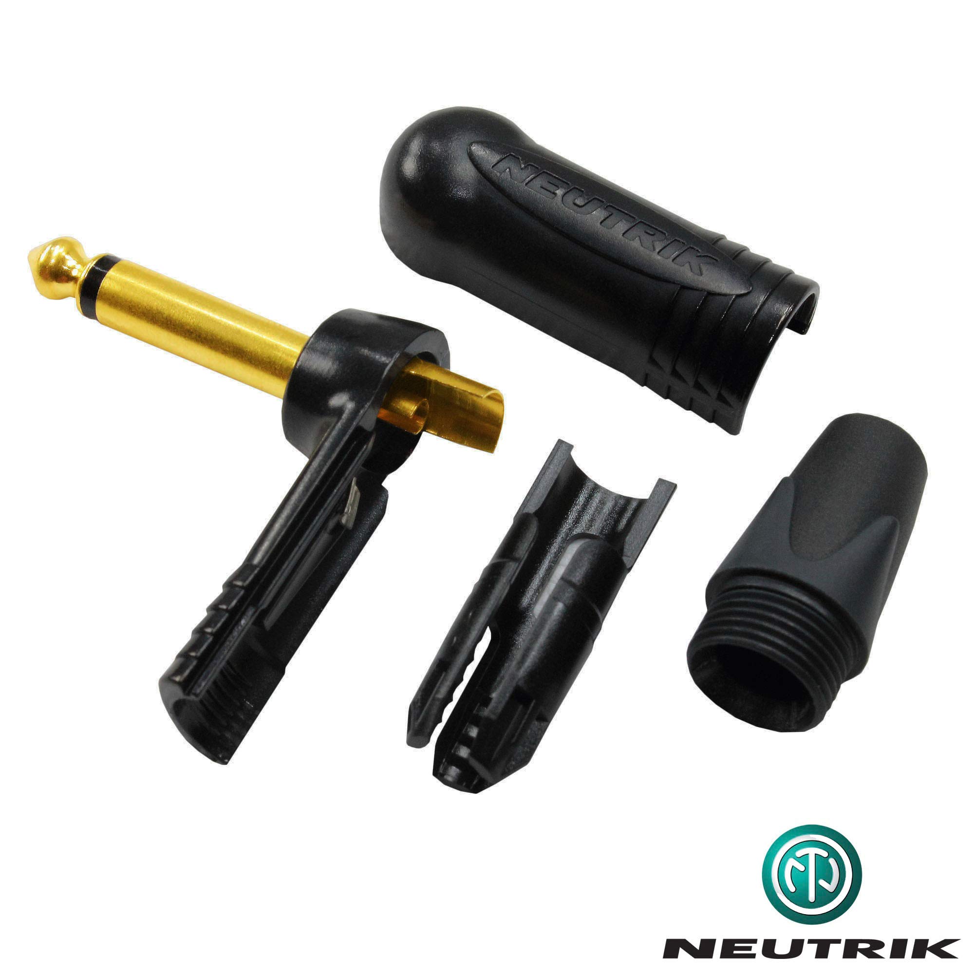 WORLDS BEST CABLES 10 Foot - Guitar Bass Instrument Cable CUSTOM MADE using Mogami 2524 wire and Neutrik NP2RX-B & NP2X-B ¼ Inch (6.35mm) Gold TS Connectors