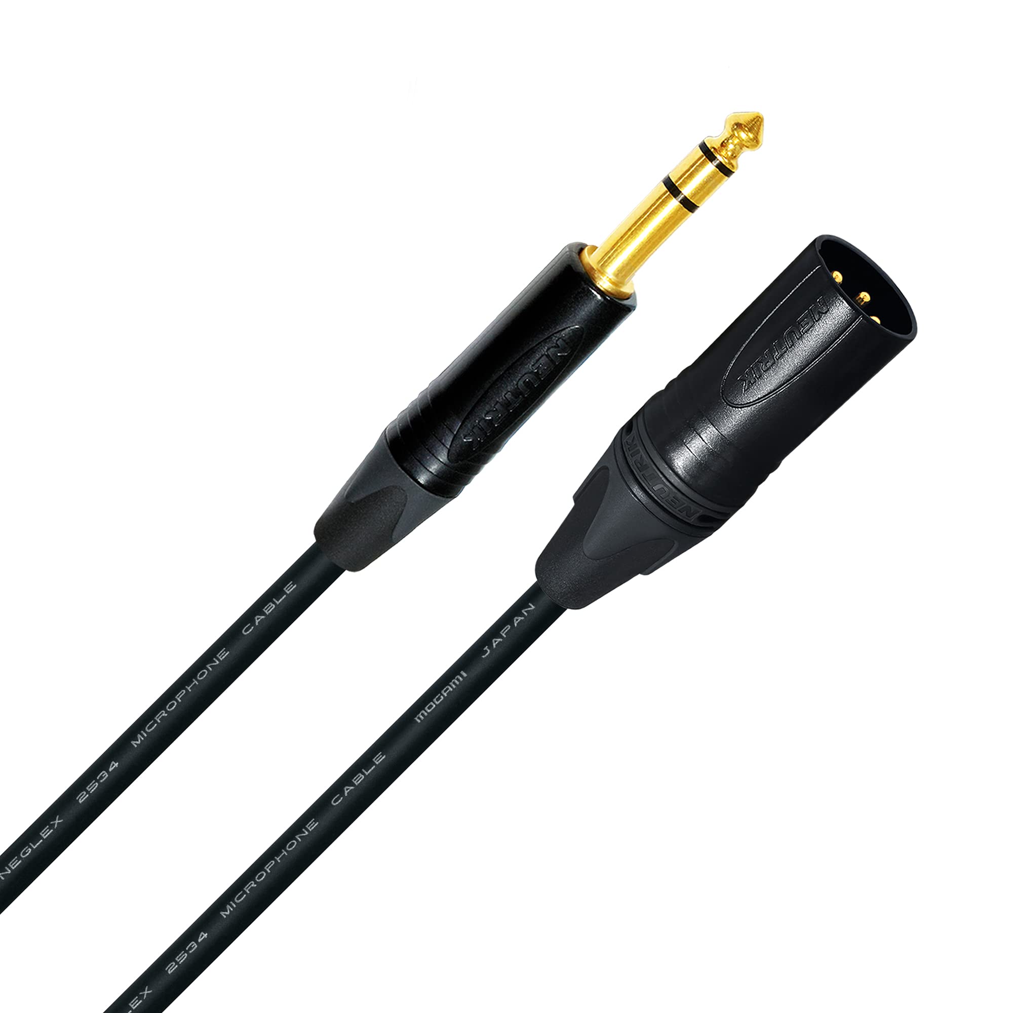 WORLDS BEST CABLES 5 Foot - Quad Balanced Patch Cable CUSTOM MADE using Mogami 2534 wire and Neutrik NC3MXX-B Male XLR & NP3X-B TRS Stereo Phone Plug.