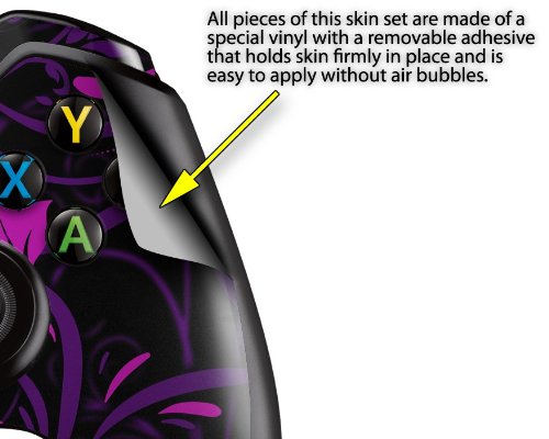WraptorSkinz Decal Style Vinyl Skin Wrap compatible with XBOX One Original Wireless Controller Twisted Garden Purple and Hot Pink - (CONTROLLER NOT INCLUDED)