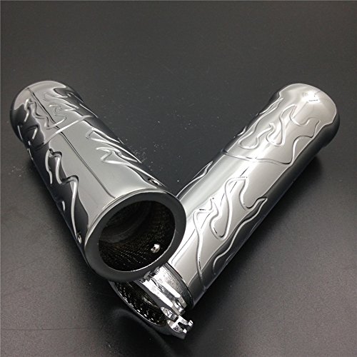XKH- Motorcycle Billet Flame style 7/8'' HAND GRIPS Compatible with Shadow 750 Spirit Aero ACE Chrome [B00Y7C5IFE]
