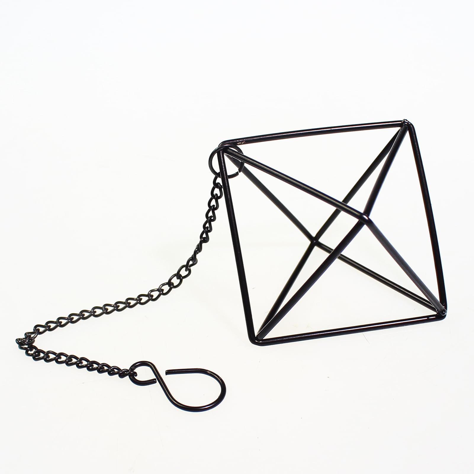 ZOOELAY Air Plant Hanging Holders Black Airplants Hanging Cage Sets Wall Air Planters Hanger 6 Geometric Airferns Indoor Display Frame