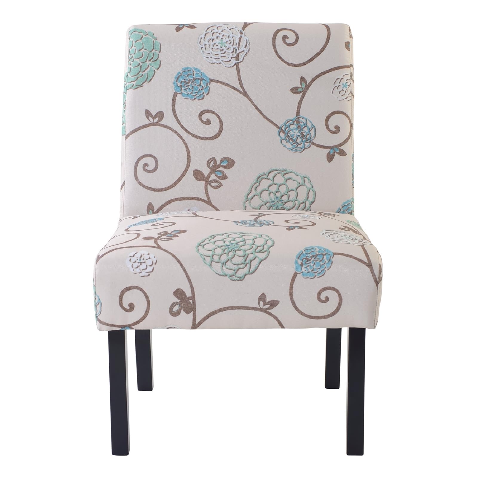 Wycian Kitchen Chair High Chair Seat, Sofa Chair Set 2PCS Upholstered Beige with Script Pattern Seat Height 16.5" Living Room Bedroom Dining Rooms Garden