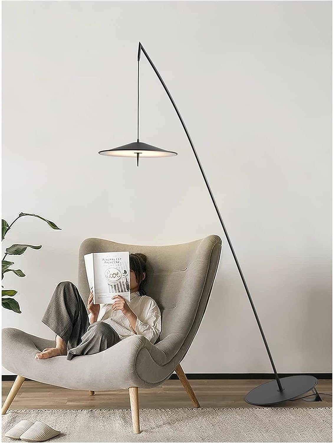 ZUMAHA Sturdy Tumbler Design Floor Lamp, Foot Button Switch Design Standing Lamp, Iron Tall Pole Lamp for Living Room/Bedroom/Office Modern