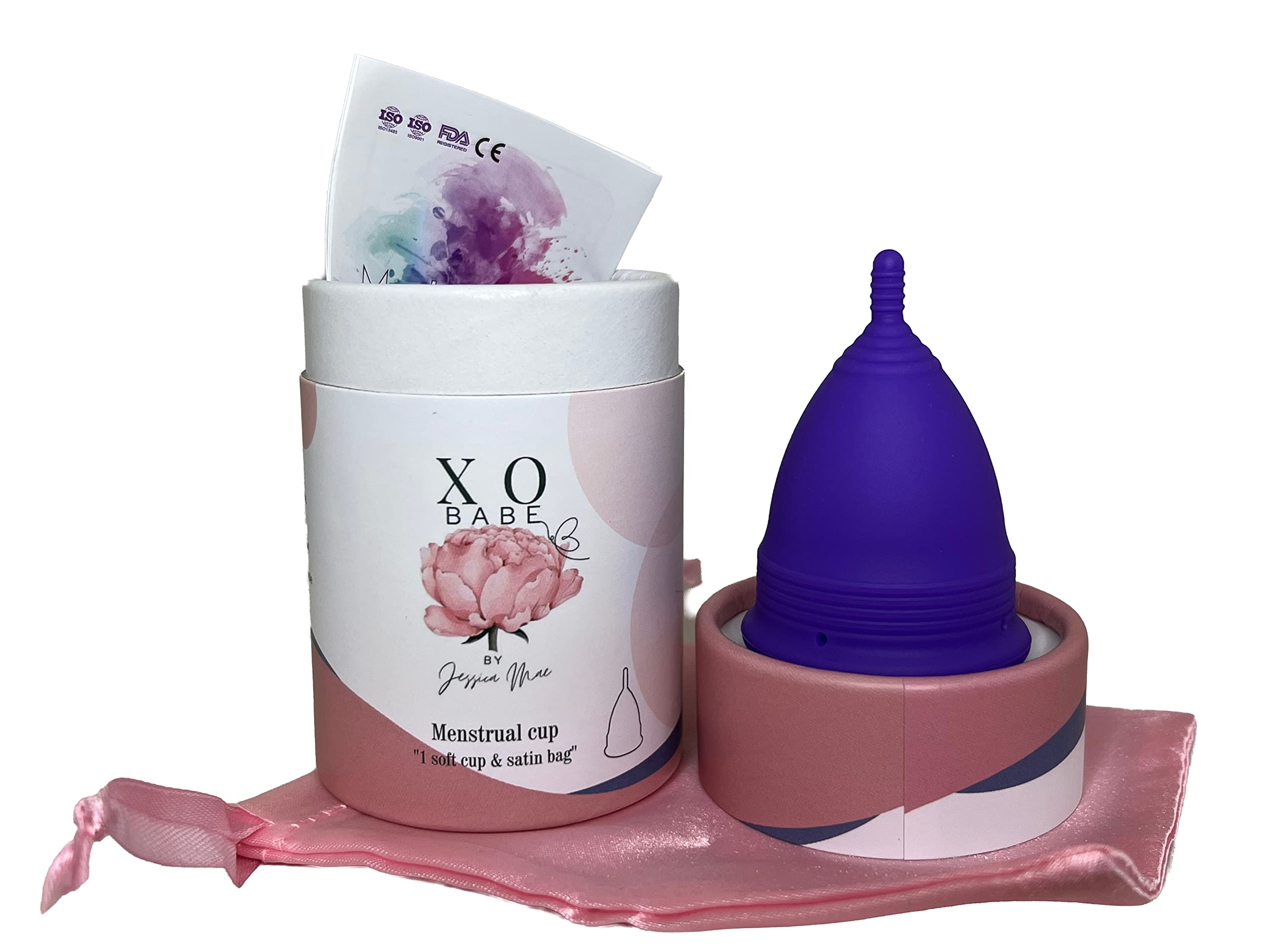 XO BABE by Jessica MAE Menstrual Cup. New for 2023, Safest Cup on The Market. Tampon Pad Alternative