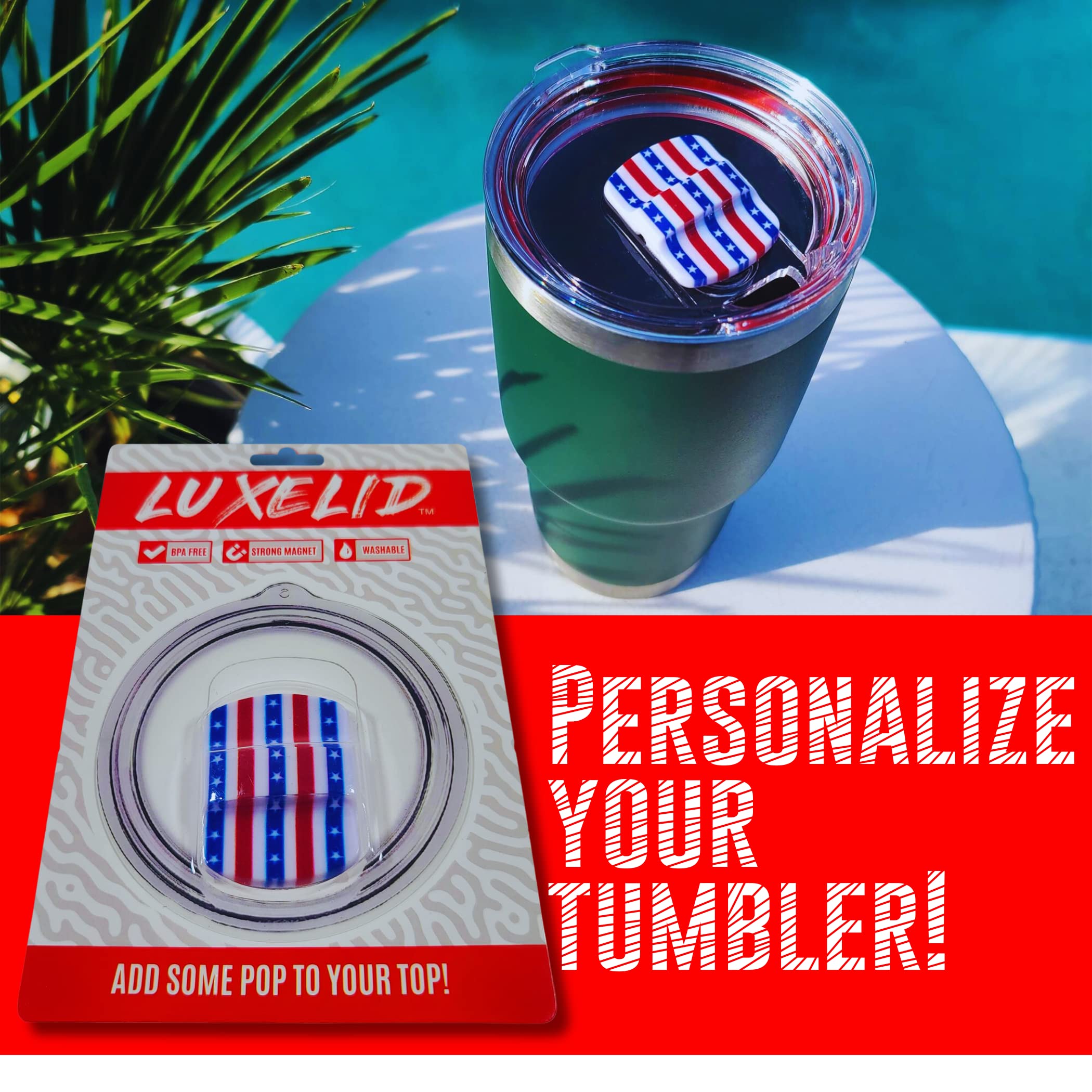 Yeti Magnetic Slider Replacement - Yeti Magslider replacement - Yeti lid magnet fits All Yeti Tumbler Magslider Lids - (USA)-BPA FREE/HAND WASH ONLY