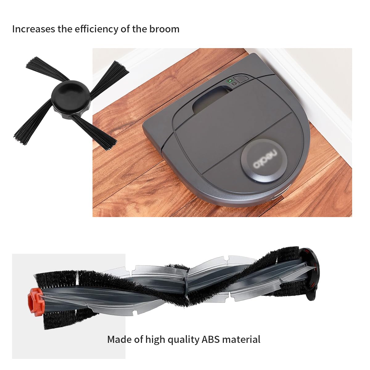 YanBan Replacement Parts Compatible for Neato D Series D75 D80 D85 Connected D3 D4 D5 D6 D7 Robotic,1 Main Brush, Filter,4 Side Brush,4 High Efficiency Filters,Vacuum Cleaner Accessory Kit