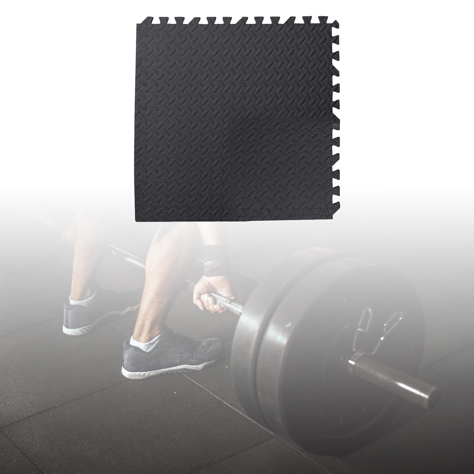 Yiju Puzzle Exercise Mat Gym Flooring Mat Interlocking Foam Floor Mats EVA Foam Floor Tiles for Home Gym Equipment Workouts Anti Skid Shock Absorbent, 60cmx60cmx2.5cm