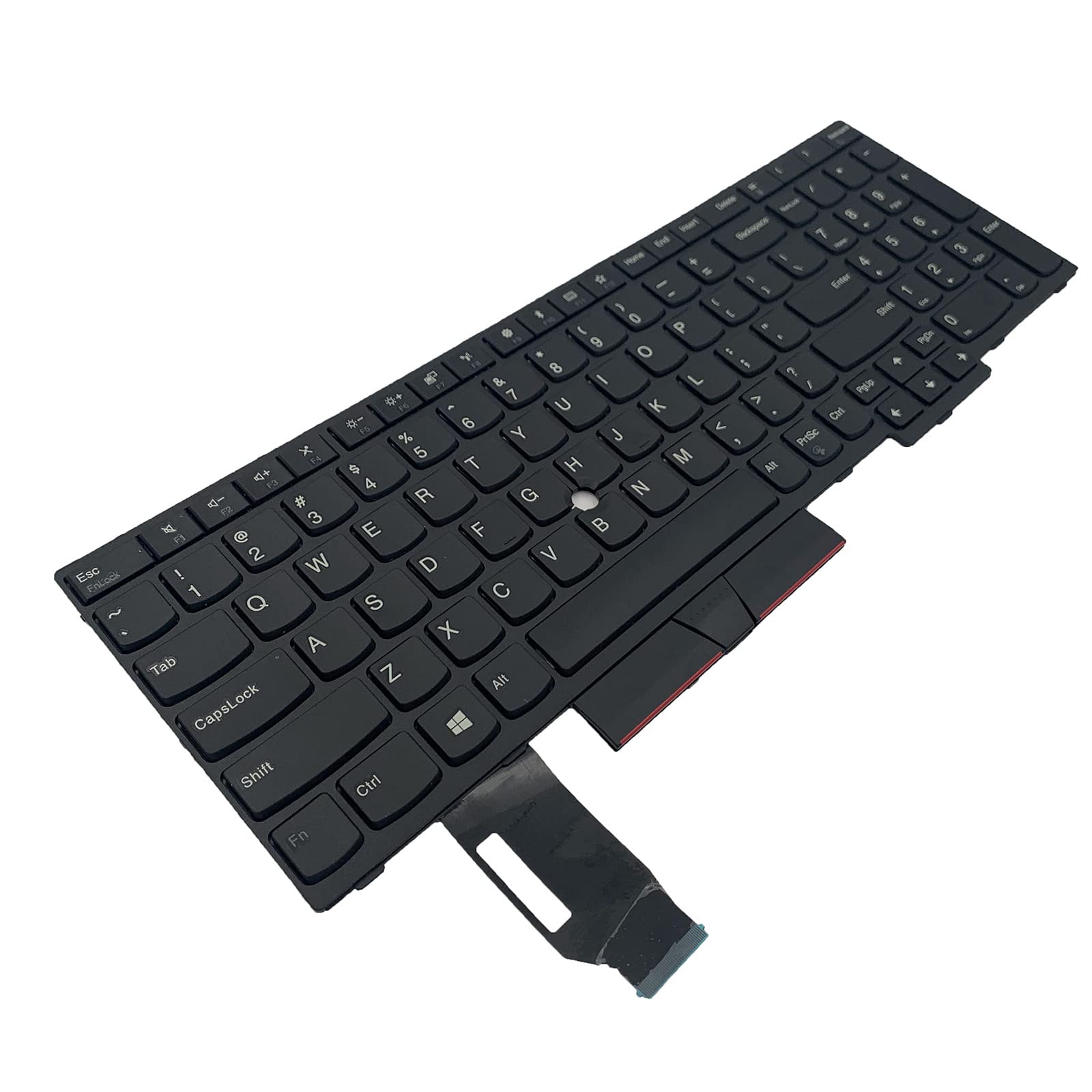 yhfshop Laptop Replacement US Layout Keyboard for Lenovo ThinkPad E580 E585 E590 L580 P52 P53 P73 T590(Without Red Pointer)