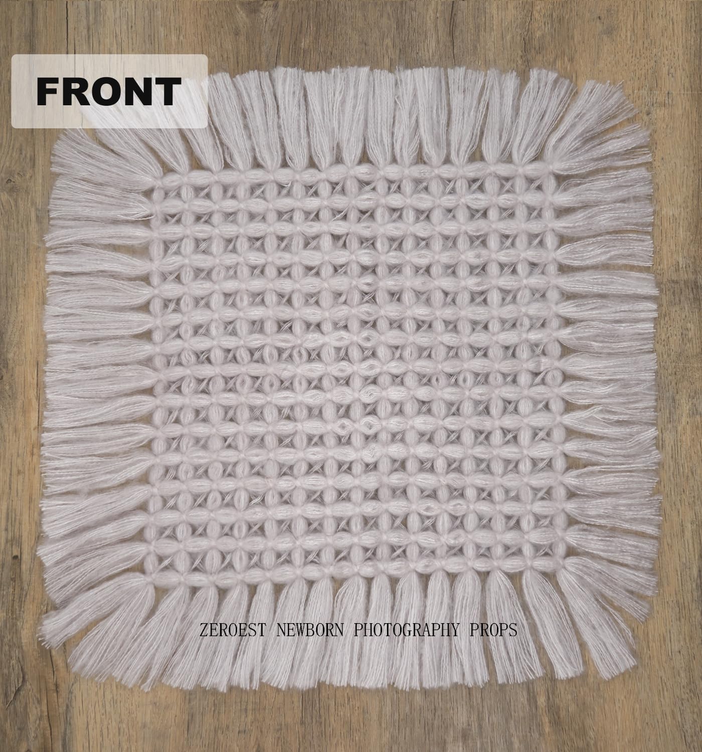 Zeroest Newborn Photography Baby Posing Layer Props Basket Filler Stuffer Mini Blanket Photoshoot HandKint Photo Wool Wrap (Light Grey)