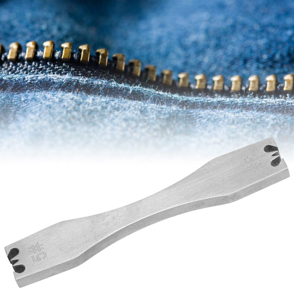 Zipper Gear Remover Leather Supplies Tools Craft Zipper Detooth Teeth Handmade Leather Goods Tool Pliers Leatherette Small Pliers Staple Removers (3#-5# Dual-Purpose Gear Remover)
