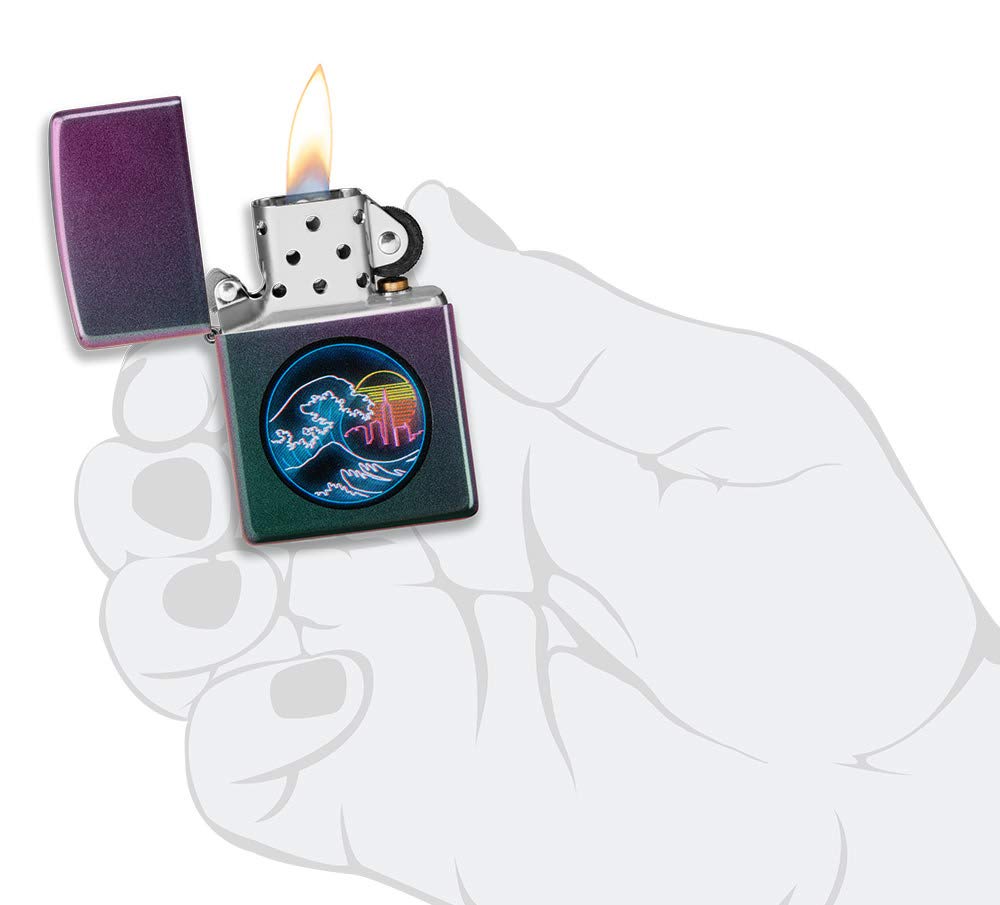Zippo Great Vaporwave Iridescent Pocket Lighter, one Size