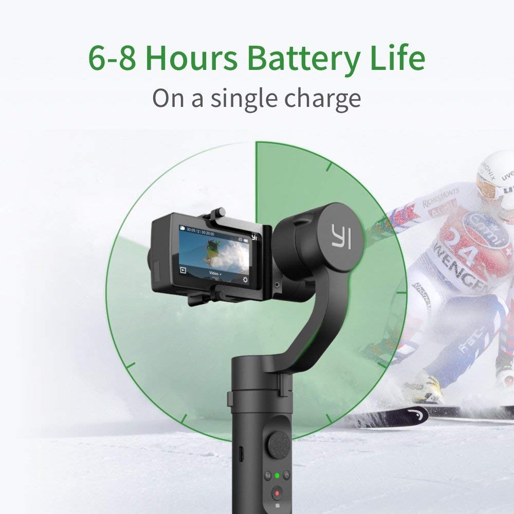 YI Action Gimbal stabilizer 4K, 4K+, and Lite Action Camera, Universal (98005)