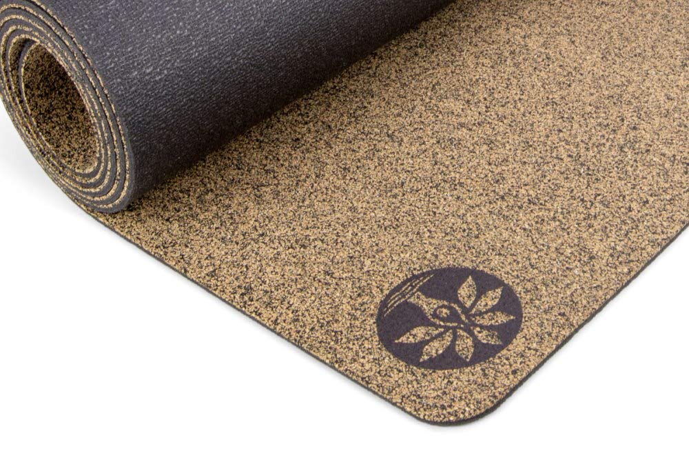 Yoloha Yoga Unity Cork Yoga Mat - Eco-Friendly, Non-Slip, 6.5mm Thick | USA-Made, Sustainable, Extra-Grip Exercise Mat (80" x 26", Natural Cork)