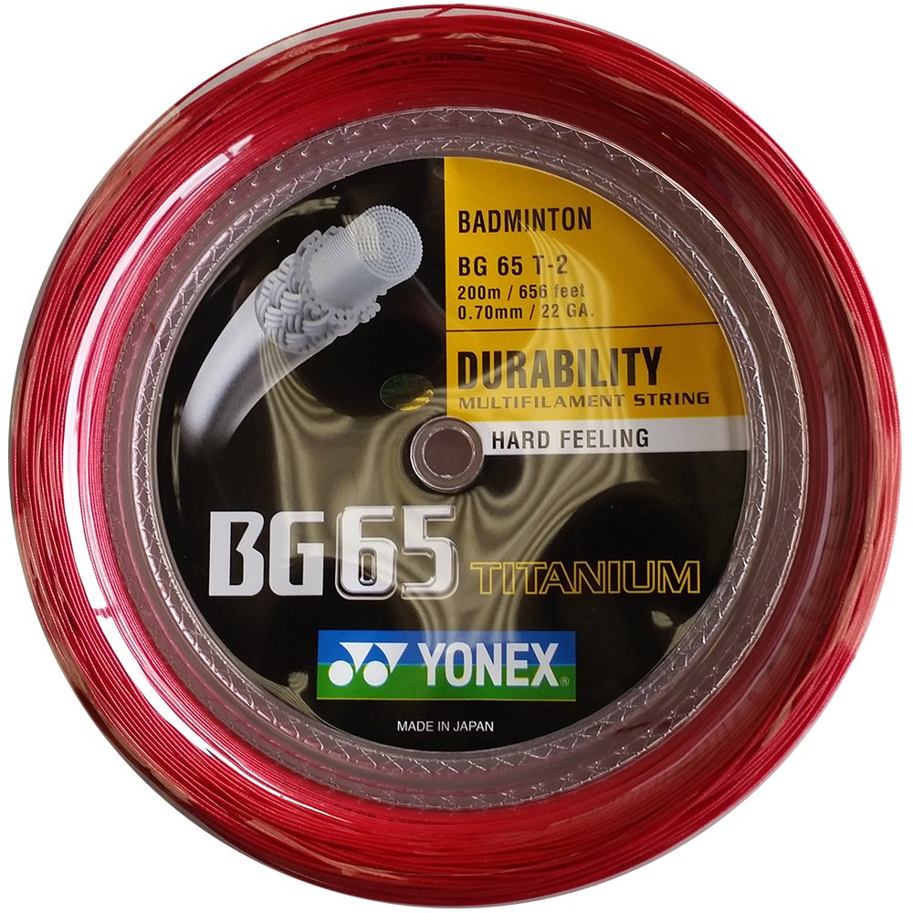 Yonex BG 65 Ti 200m Racquet String. (Pink)