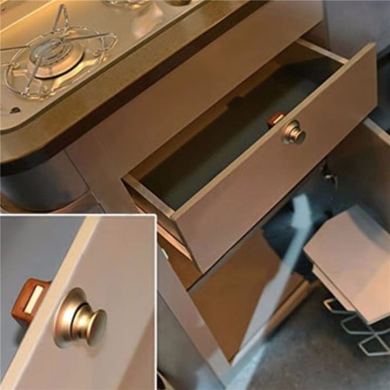 ZZBJ Push Lock Button Catch Lock Cupboard Door Knob Motorhome Boat RV Cabinet Drawer Push Latch Desk Drawer Furniture Lock