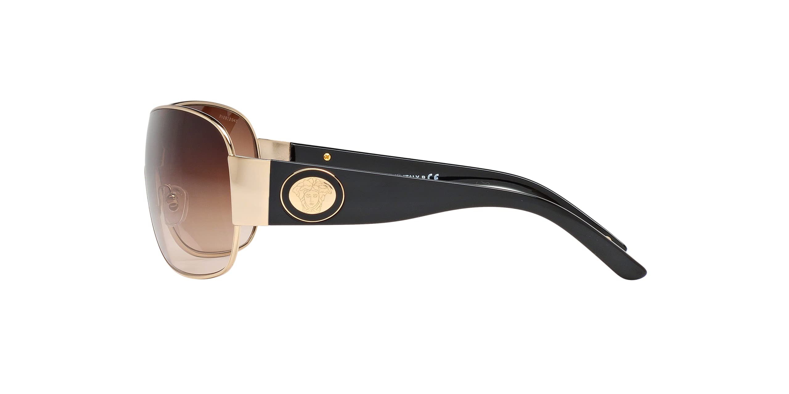 Versace Woman Sunglasses Gold Frame, Light Brown Gradient Dark Brown Lenses, 0MM