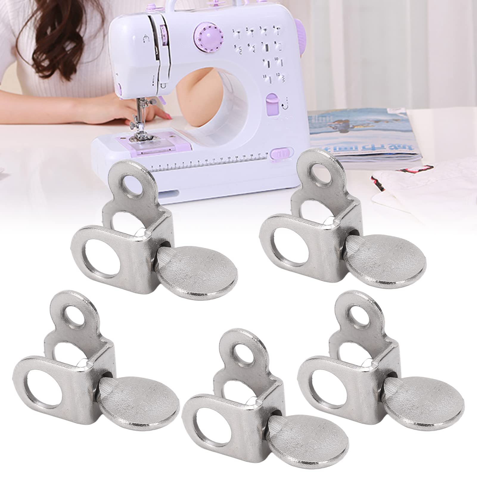 Zixyqol Sewing Table Sewing Clips 5 Pcs Needle Clamp Stainless Steel Sewing Machine Fixed Replacement Needle Collet Holder for Youth 505