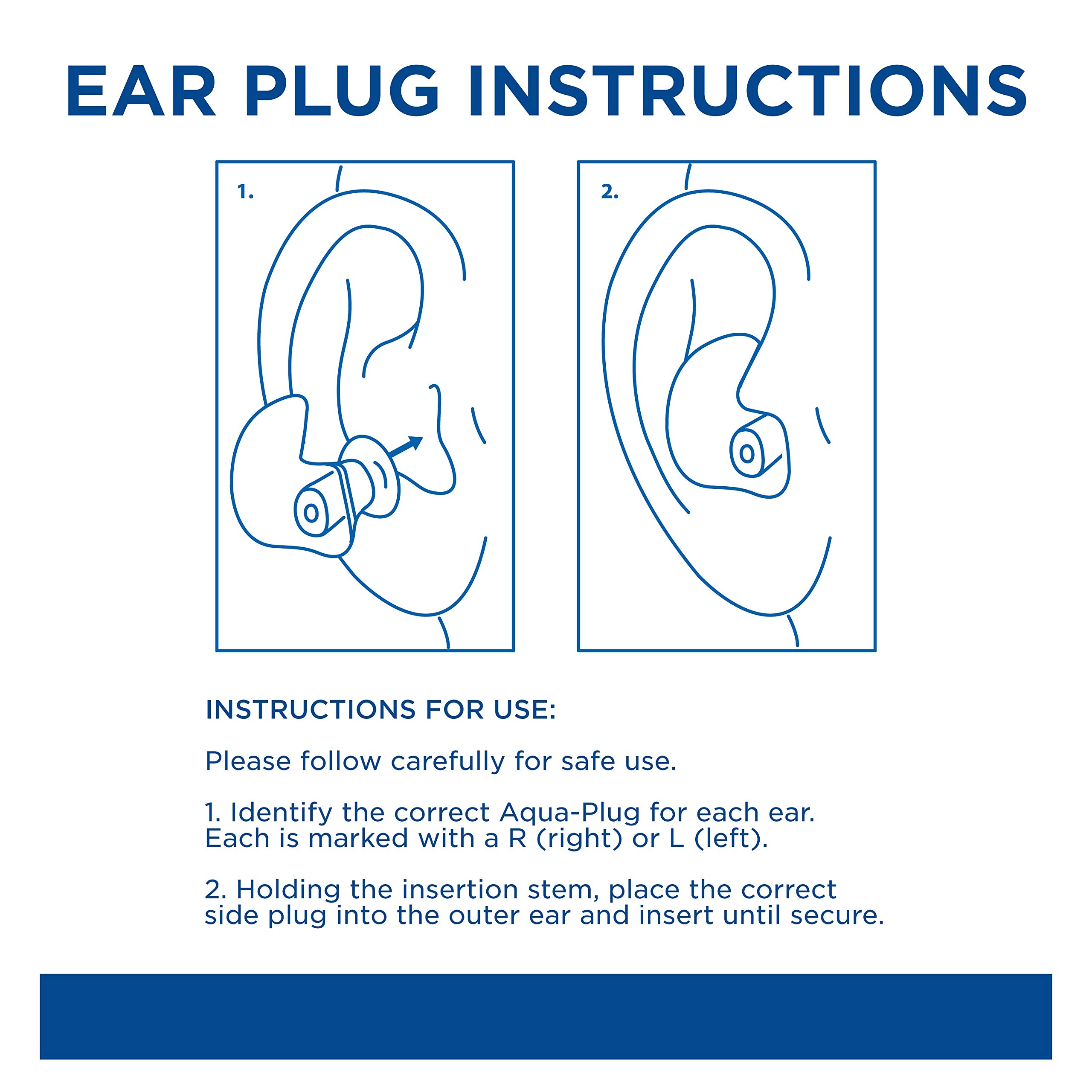 Zoggs 300659-400 Aqua Plugz - Hypo-Allergenic Silicone Ear PlugsBlue