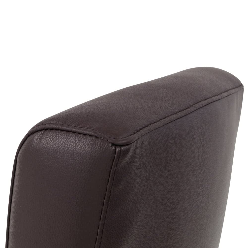 Zuri Furniture Modern Forbes Genuine Leather Aluminum Base High Back Executive Chair - Black