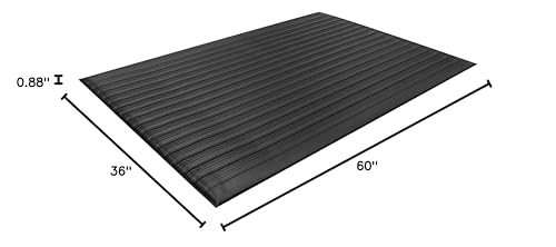 Guardian 24030502 Air Step Anti-Fatigue Floor Mat, Vinyl, 3'x5', Black, Reduces fatigue and discomfort, Can be easily cut to fit any space