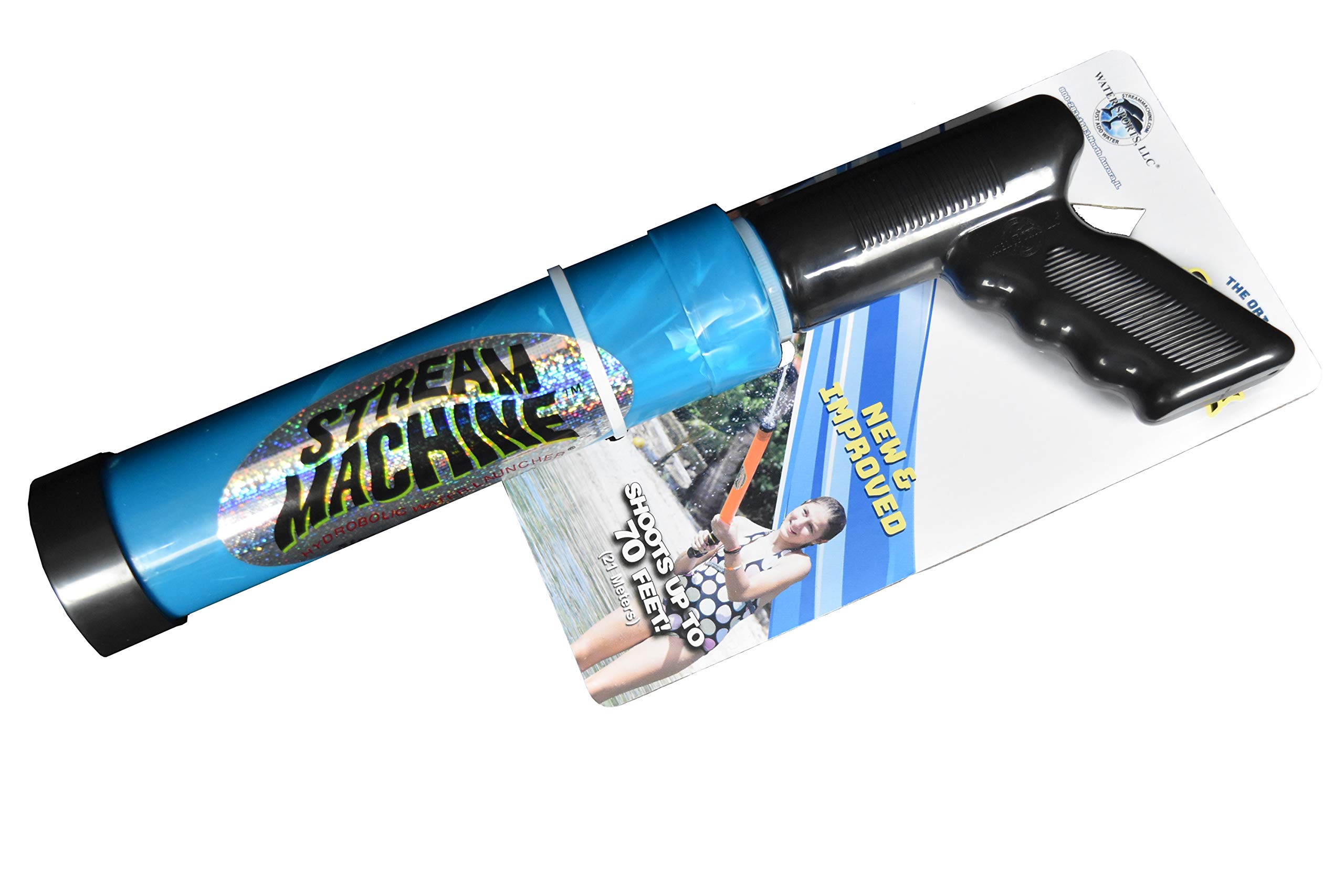 Stream Machine Water Gun Launcher - Single Barrel Water Blaster - Squirt Gun for Outdoor Games - Swimming Pool Toys (Colors Vary)