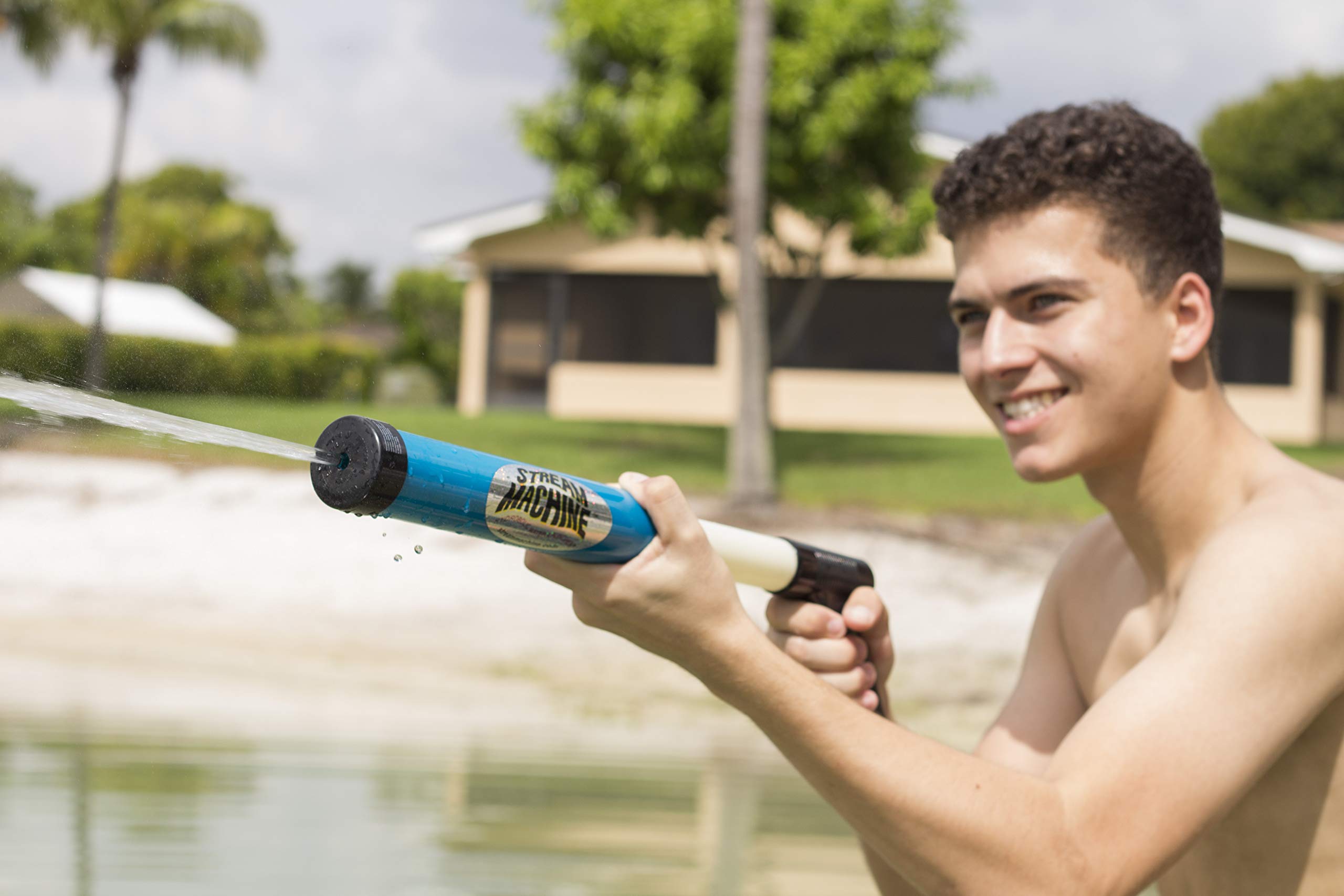 Stream Machine Water Gun Launcher - Single Barrel Water Blaster - Squirt Gun for Outdoor Games - Swimming Pool Toys (Colors Vary)