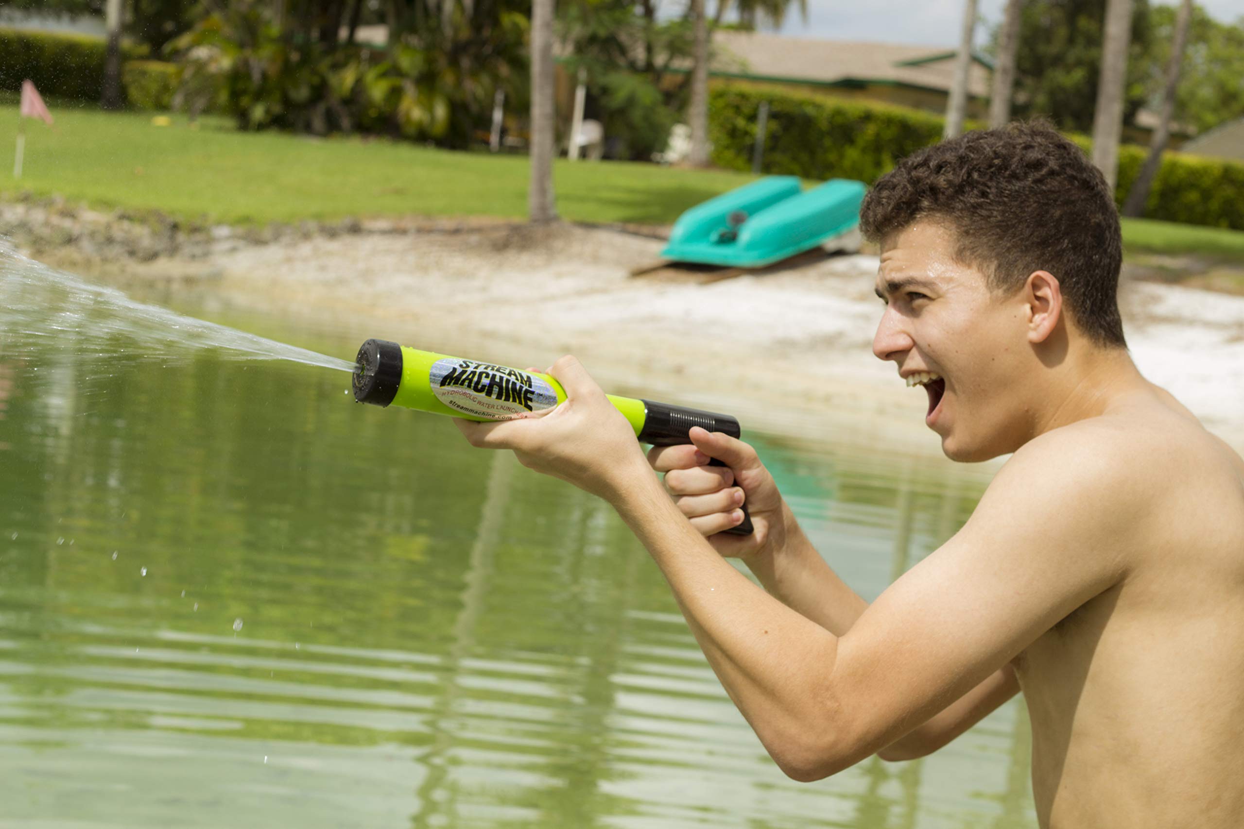 Stream Machine Water Gun Launcher - Single Barrel Water Blaster - Squirt Gun for Outdoor Games - Swimming Pool Toys (Colors Vary)