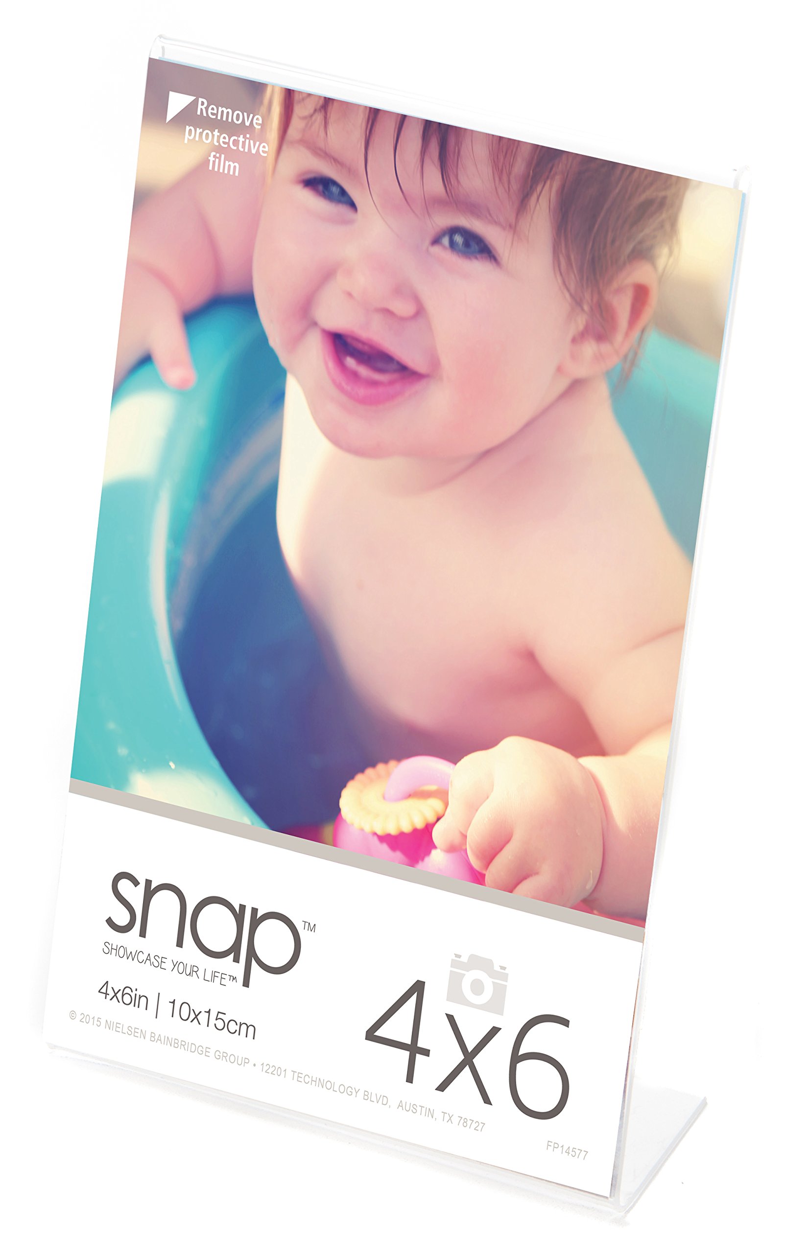 Snap 4-inch-by-6-inch Clear Bent Frame