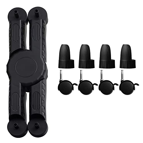 Kantek Mobile CPU Stand with Adjustable Width and Locking Casters, 16-Inch Wide x 7-Inch Deep x 4.8-Inch High (CS200B),Black