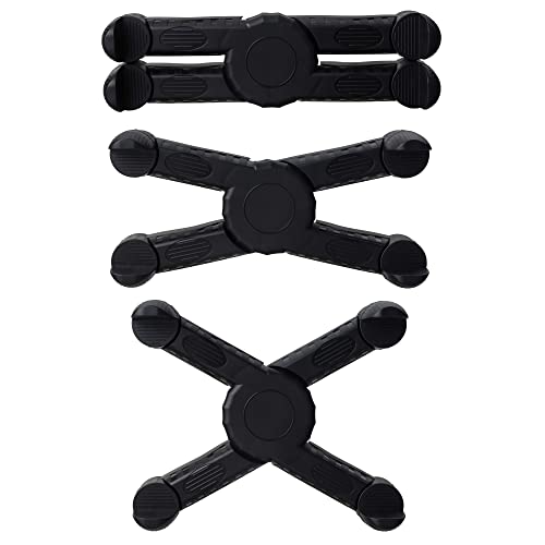 Kantek Mobile CPU Stand with Adjustable Width and Locking Casters, 16-Inch Wide x 7-Inch Deep x 4.8-Inch High (CS200B),Black
