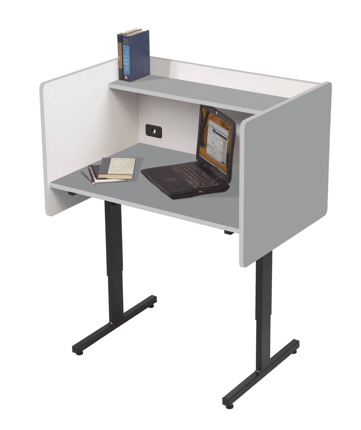 MOORECO 89789 Study Carrel, Gray