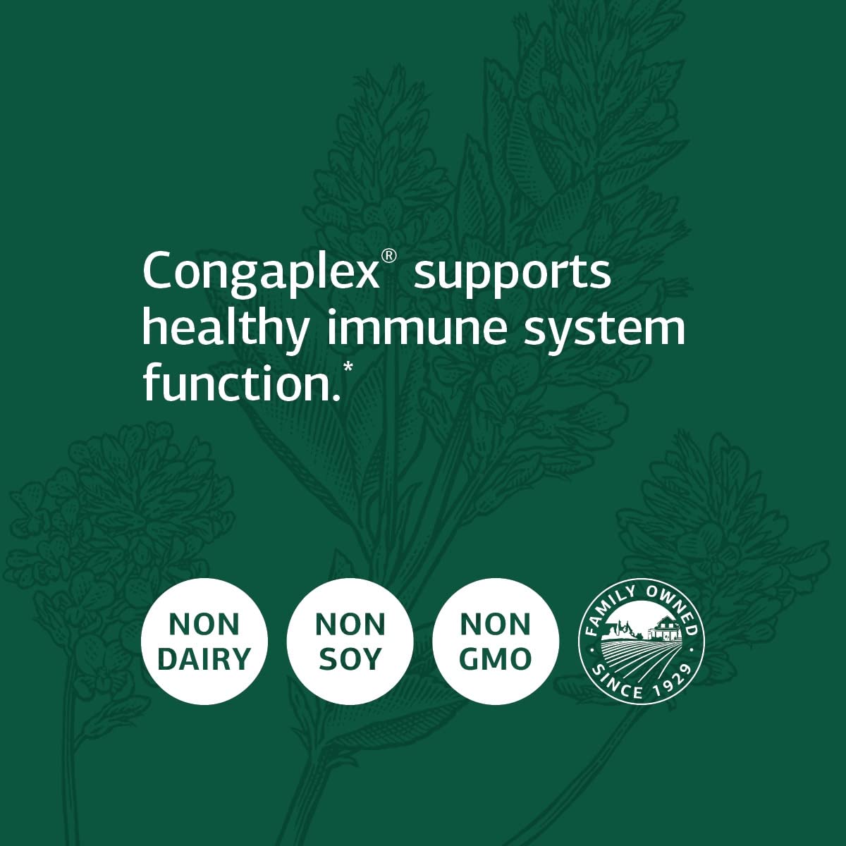 Standard Process Inc. Congaplex - Thymus Gland Support Supplement - Immune Health with Calcium Lactate, Magnesium, Vitamin C & Vitamin A - Immune System Aid with Mushroom Powder - 150 Capsules