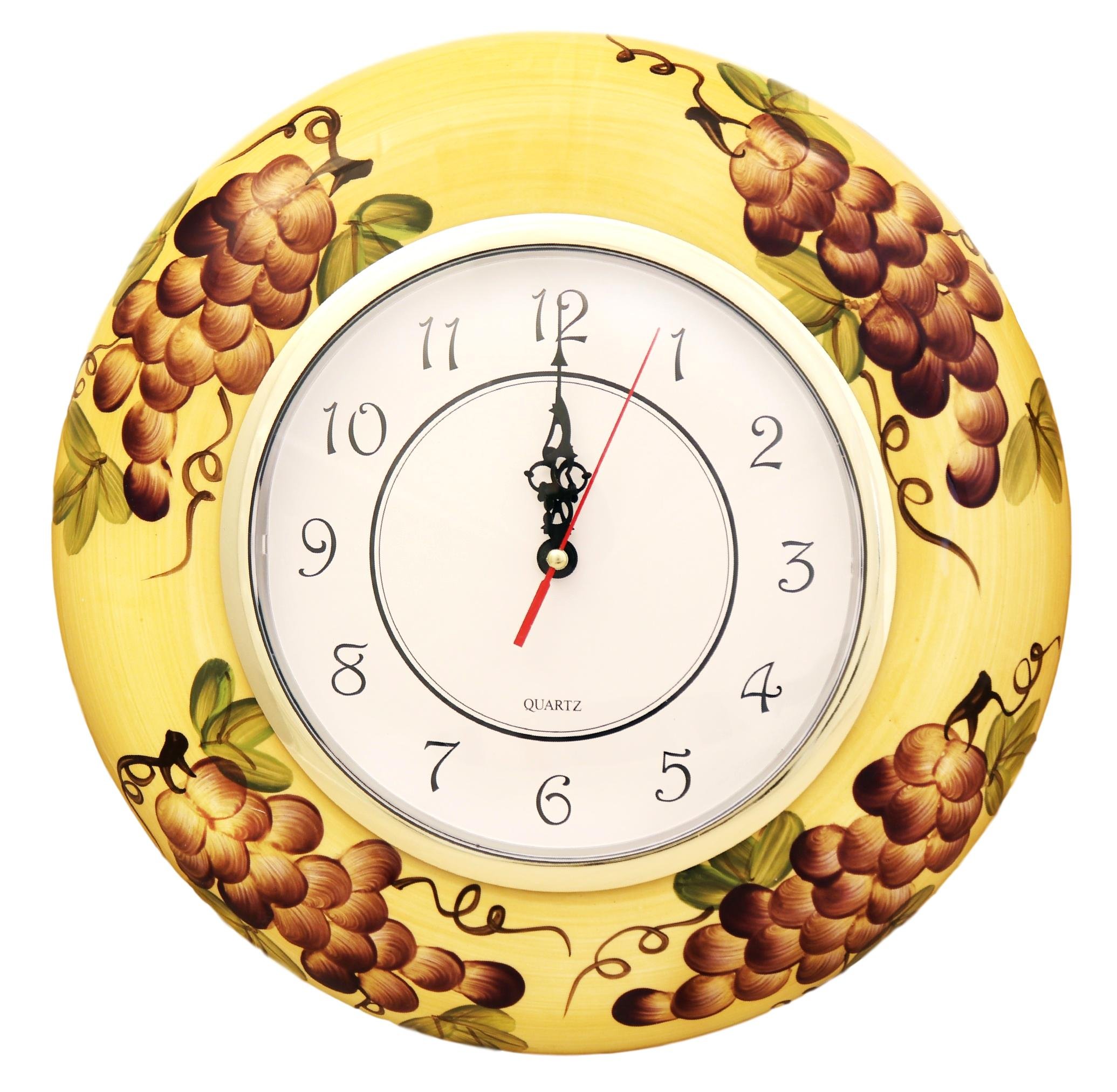 KITCHEN & HOME WALL CLOCK GRAPE TUSCANY DECOR