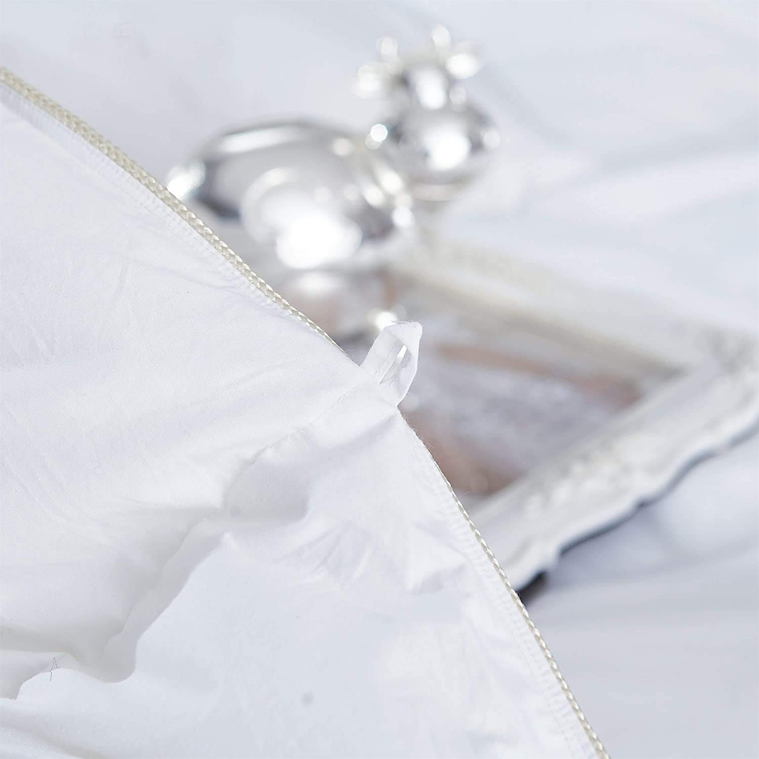 Premium All-Season King Size Luxury Siberian Goose Down Comforter Duvet Insert 1200 Thread Count 100% Egyptian Cotton Down Feather Comforter (King, White Solid)