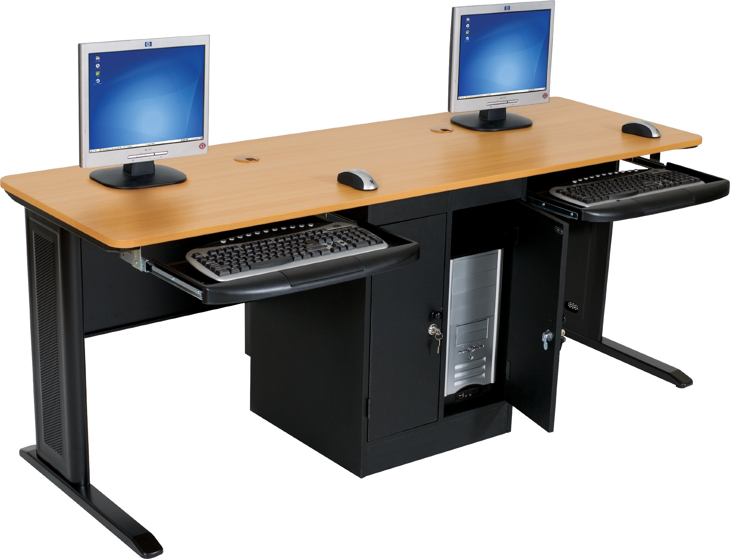 Balt LX Computer Workstation with Locking CPU Holder Dimensions: 72" W